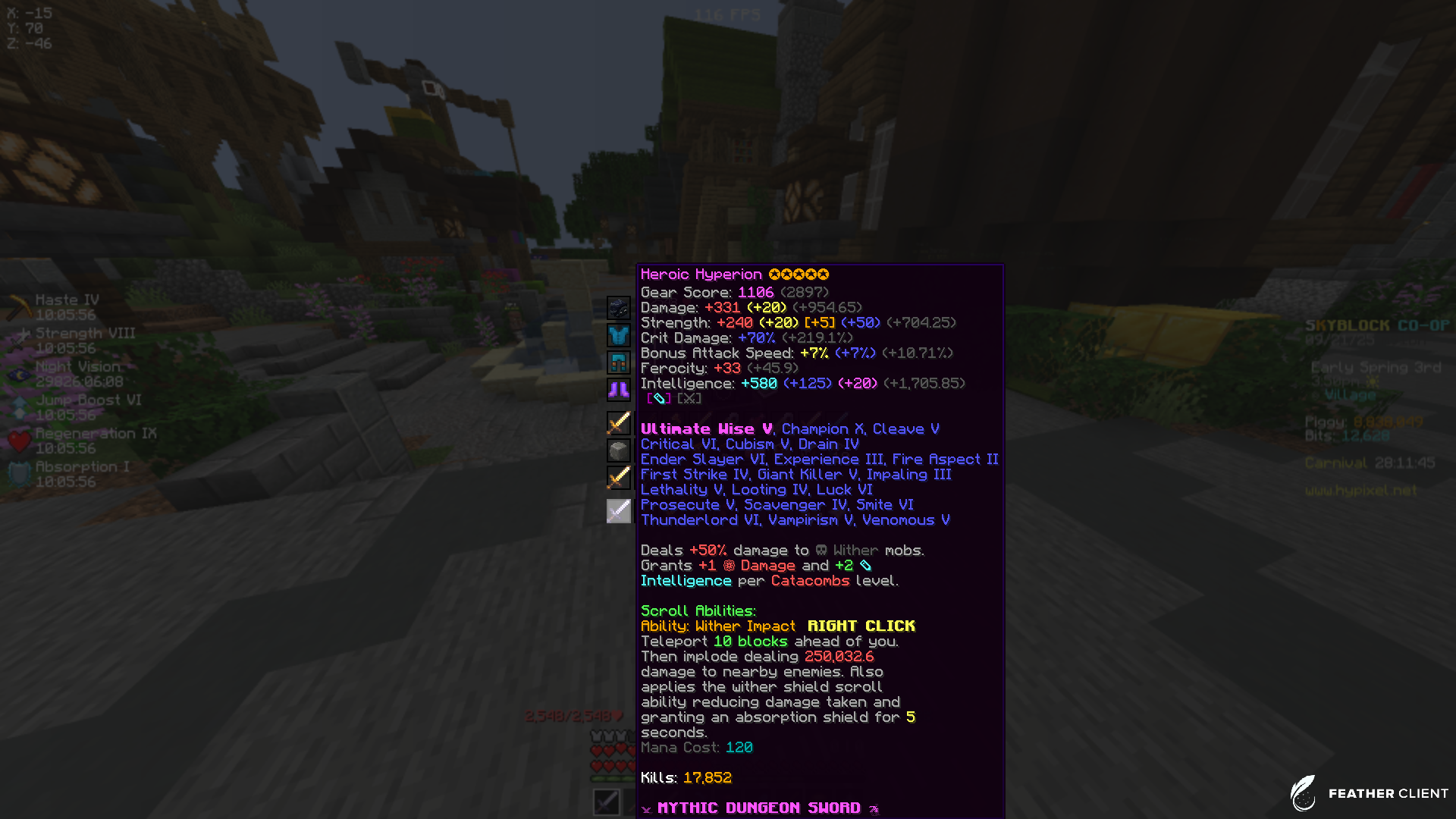 Buy HYPERION WITHER IMPACT FULLY S in MINECRAFT: HYPIXEL Items - Offer #2526356561