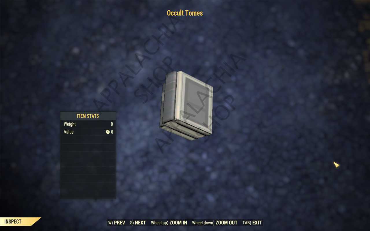 Buy Occult Tomes [Collector item][ in FALLOUT 76 Items - Offer #2535060190