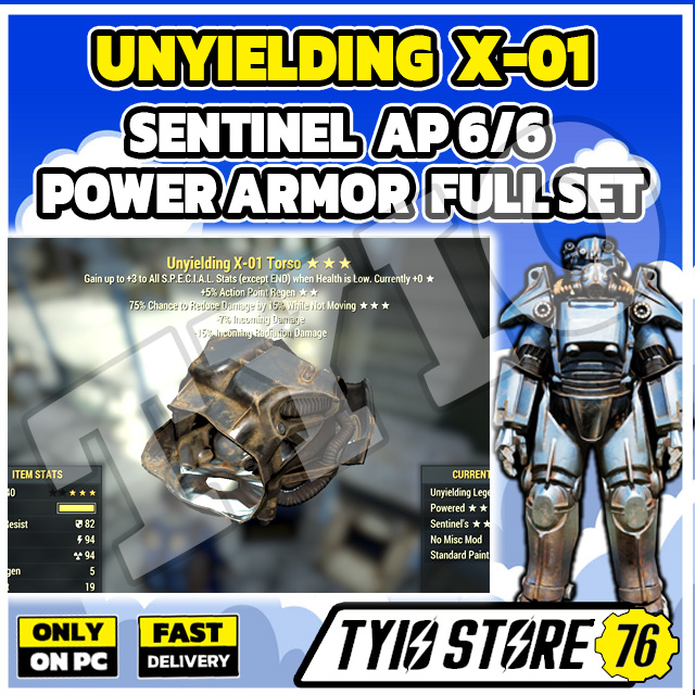 Buy Unyielding Sentinel X-01 Power in FALLOUT 76 Items - Offer #2535292191