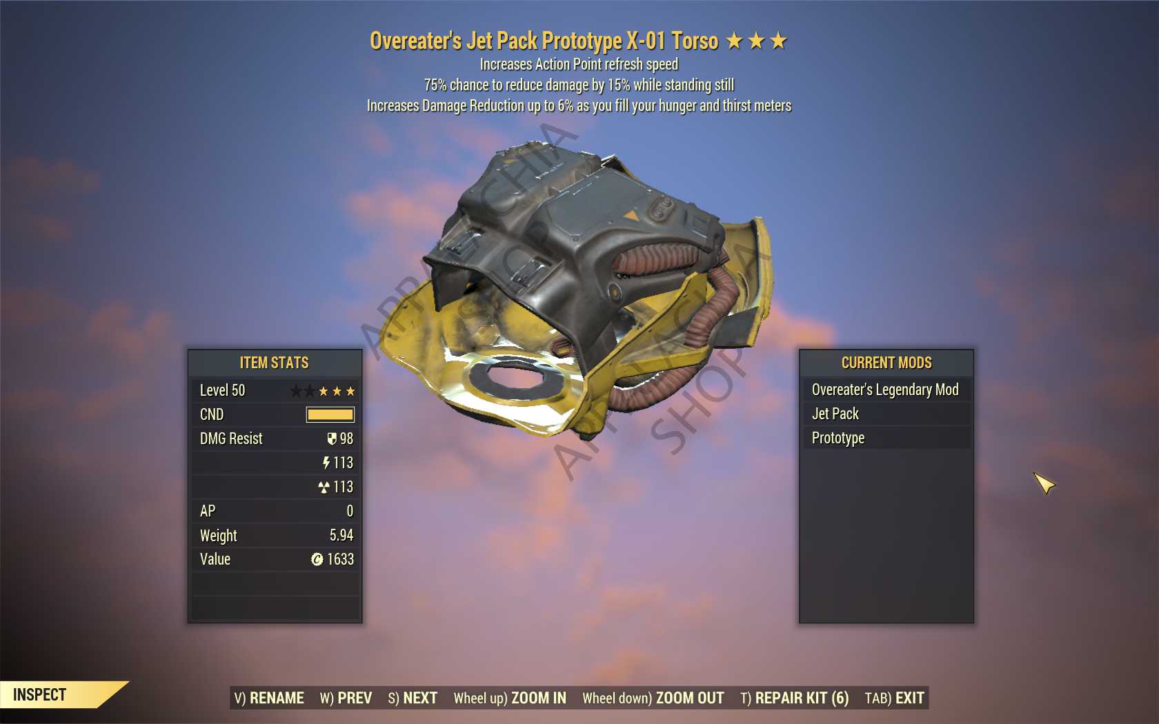 Buy Overeater's Sentinel X-01 SET in FALLOUT 76 Items - Offer #2528030628