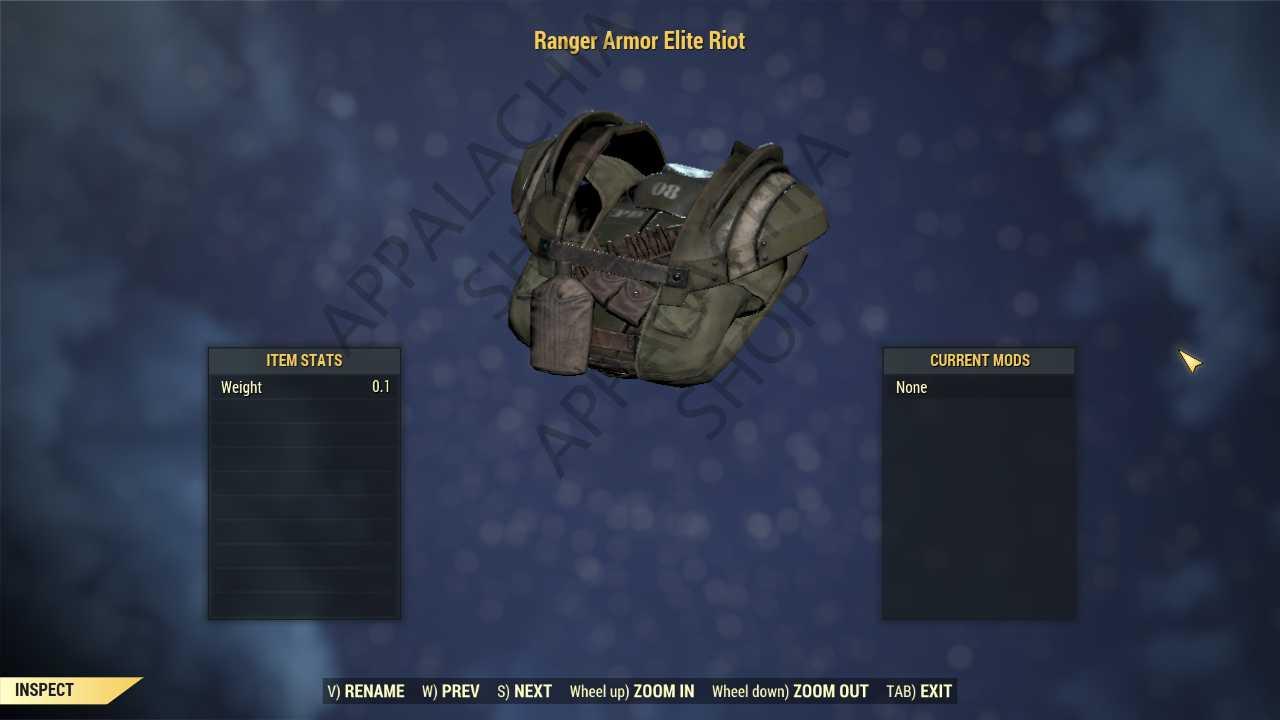 Buy Ranger Armor Elite Riot [Dev O in FALLOUT 76 Items - Offer #2530263325