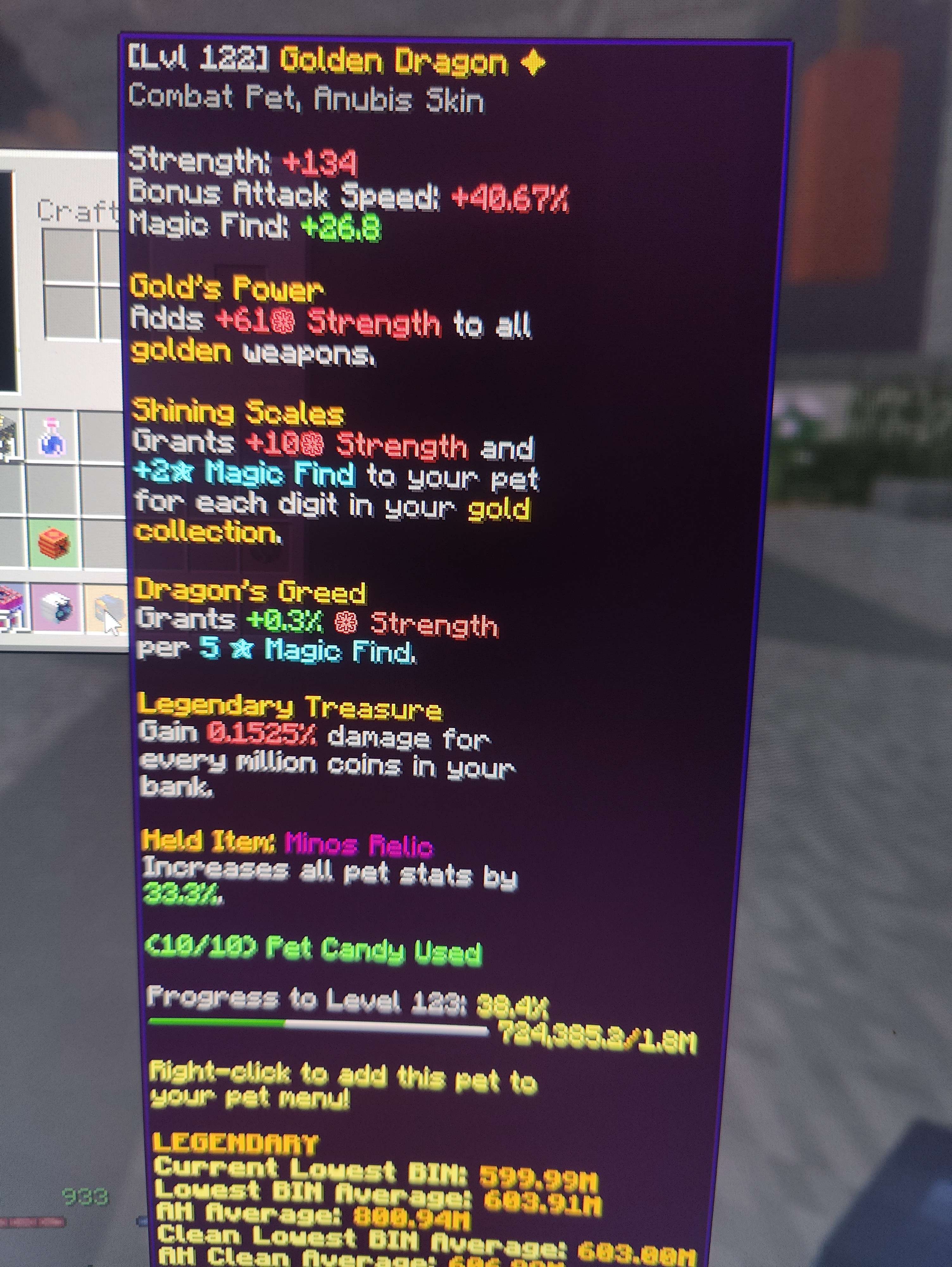 Buy Golden Ender Dragon Pet LVL122 in MINECRAFT: HYPIXEL Items - Offer ...