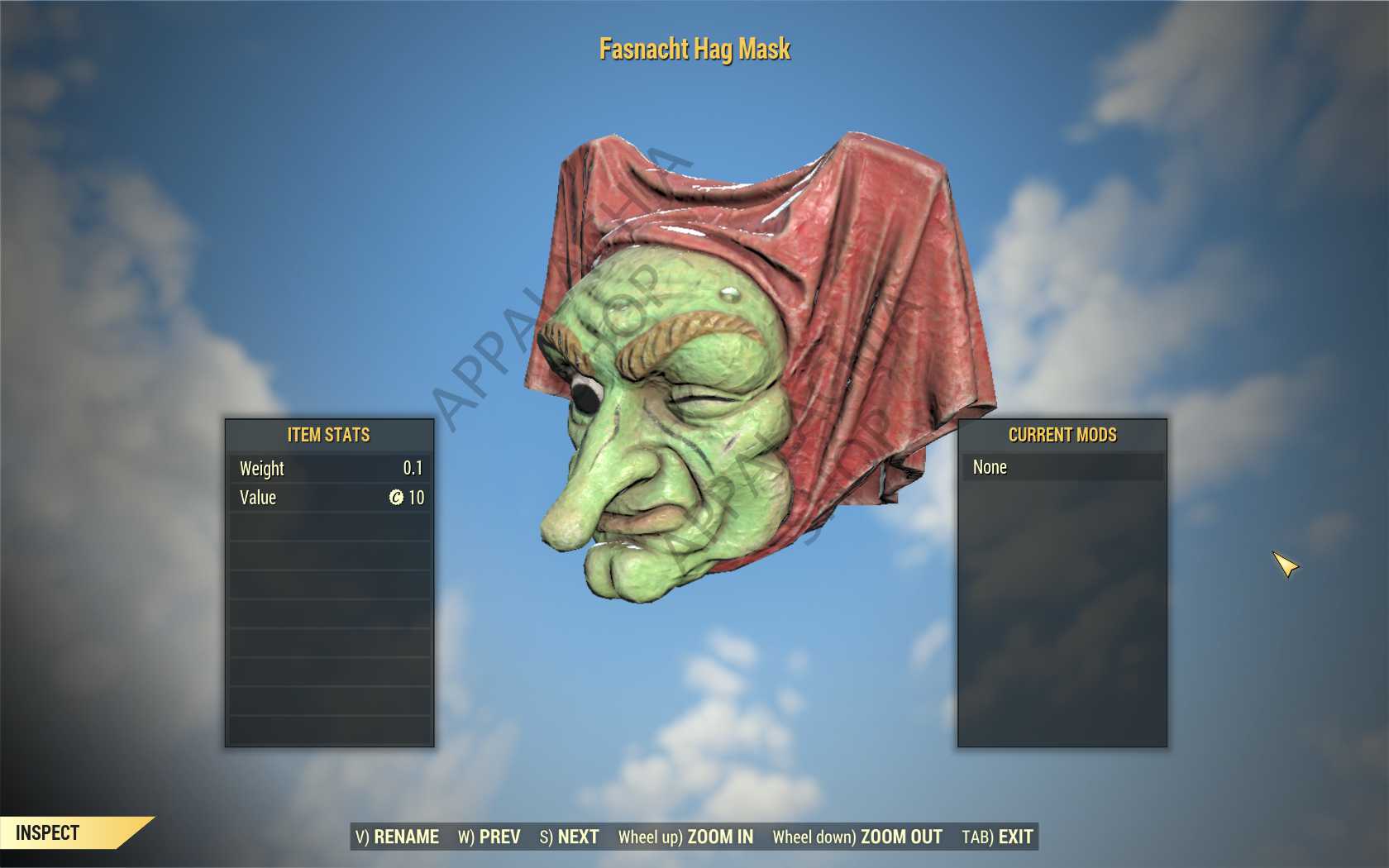 Buy Hag Mask [Fasnacht 2022 rare m in FALLOUT 76 Items - Offer #244427547