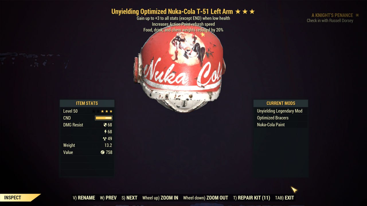 Buy Unyielding T-51 Power Armor (A in FALLOUT 76 Items - Offer #2616915512