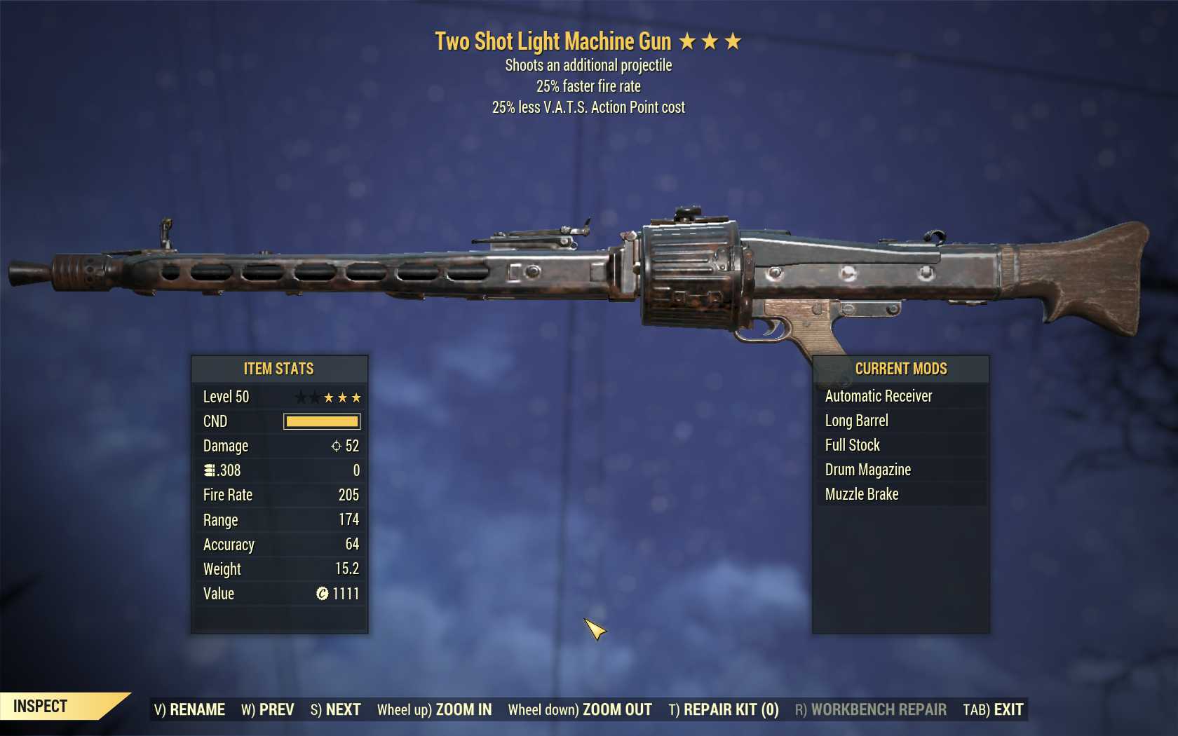 Buy Two Shot Light Machine Gun (LM in FALLOUT 76 Items - Offer #2420143346