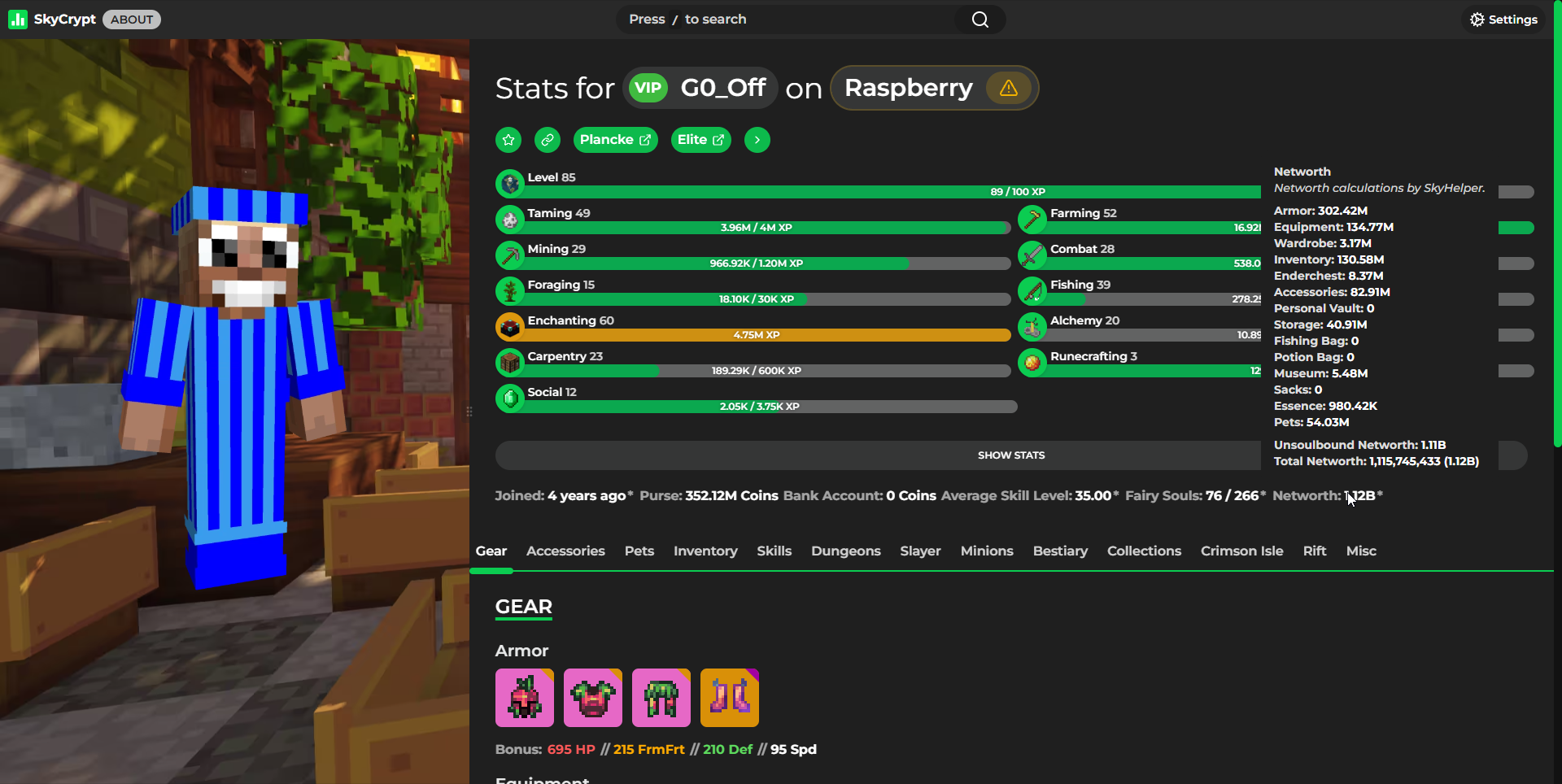 Buy VIP RANK | NETWORTH 1.12B in MINECRAFT: HYPIXEL Accounts - Offer ...