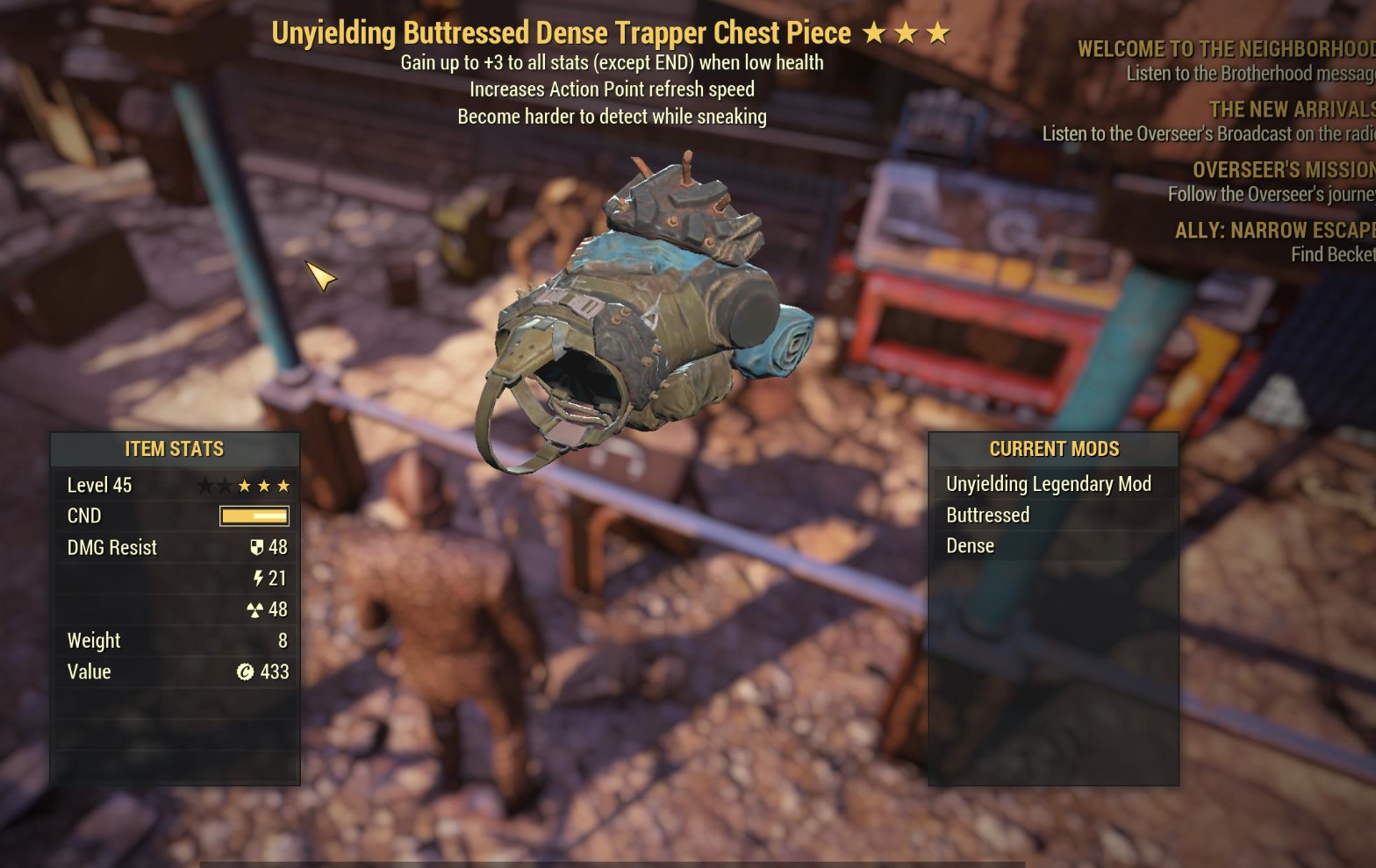 Buy Unyielding Sneak Trapper Armor in FALLOUT 76 Items - Offer #2510246382