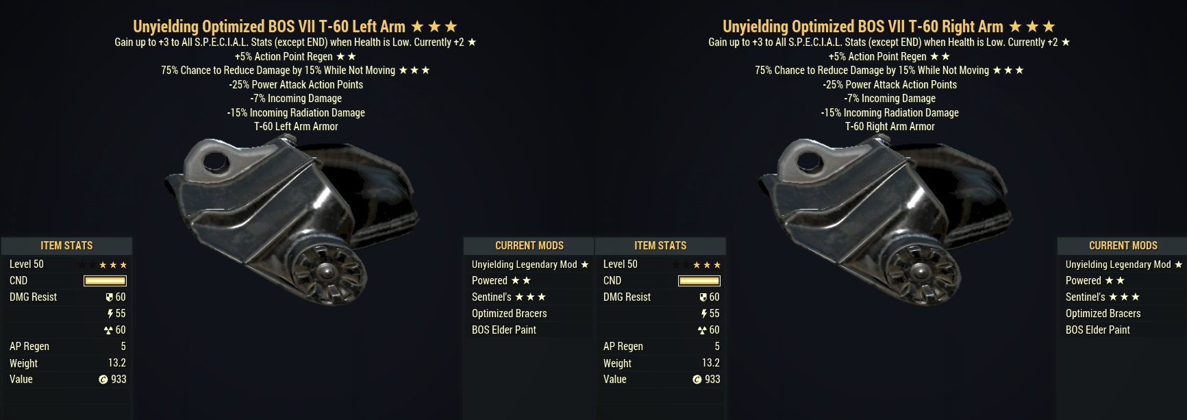 Buy [PC] Unyielding Sentinel T-60 in FALLOUT 76 Items - Offer #2524792204