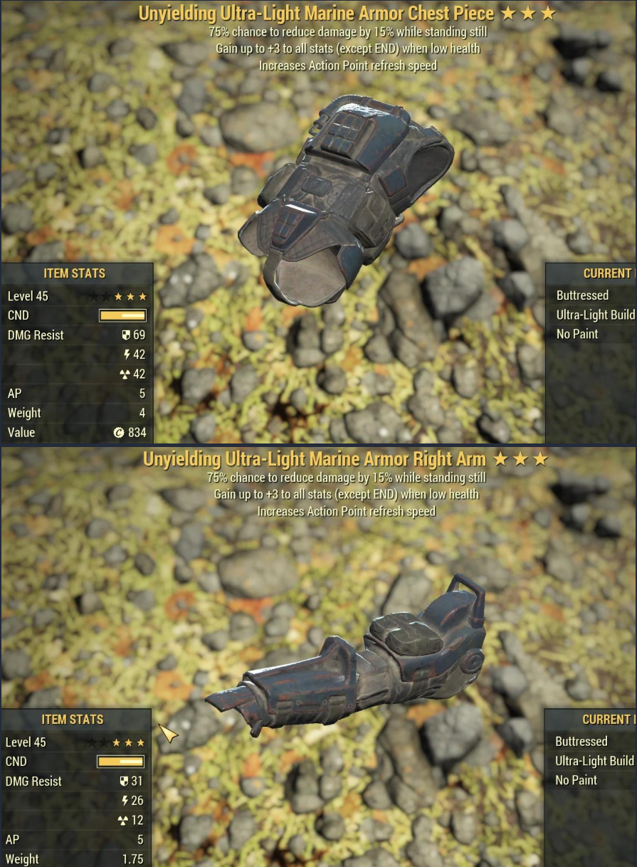 Buy Unyielding Sentinel Marine Arm in FALLOUT 76 Items - Offer #2529322645