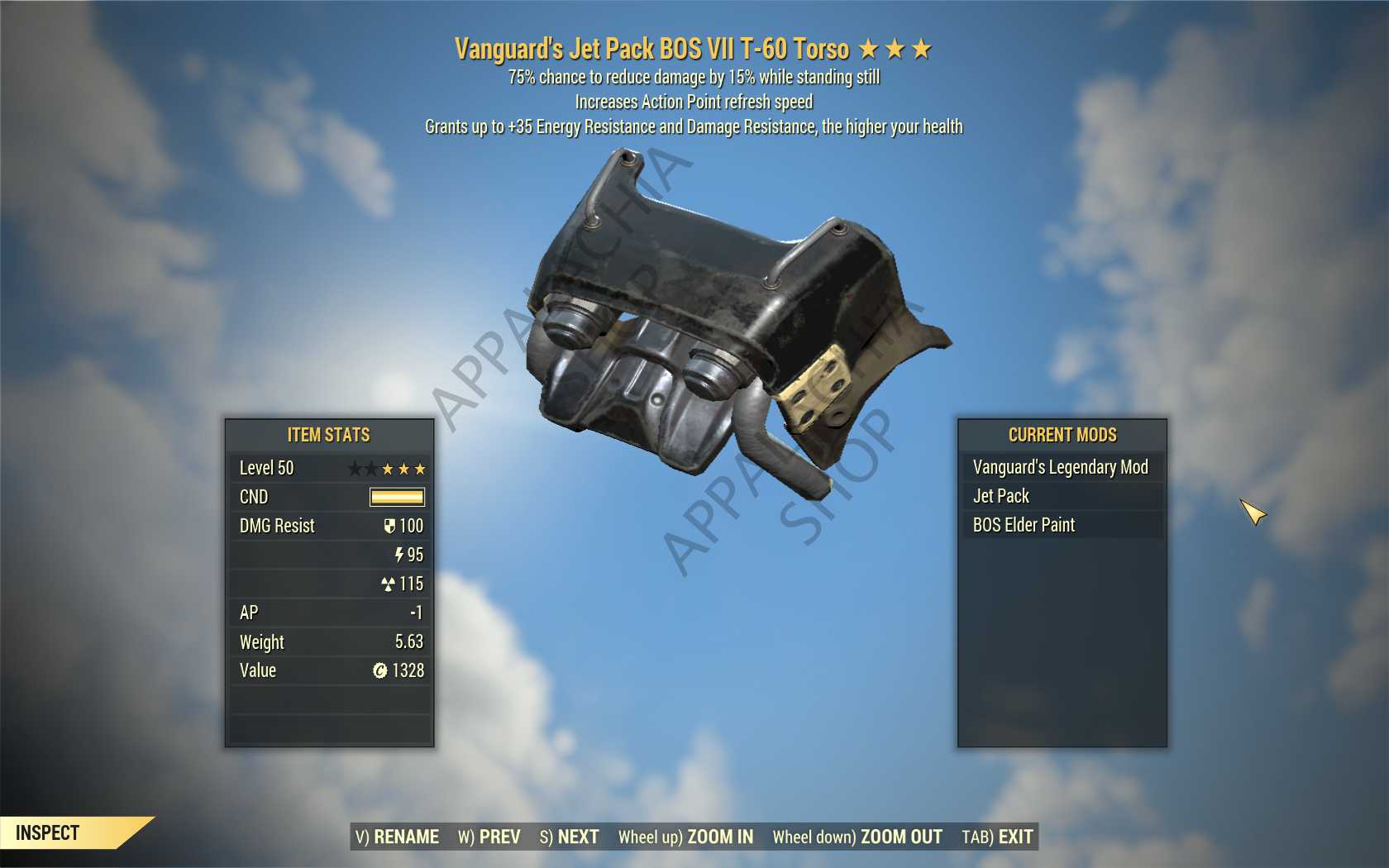 Buy Vanguard's T-60 Sentinel Power in FALLOUT 76 Items - Offer #2535039158