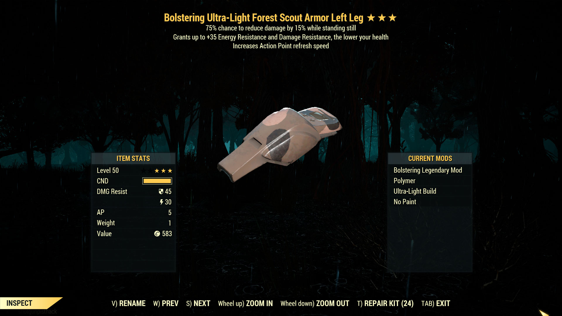 Buy Bolstering Sentinel Scout Armo in FALLOUT 76 Items - Offer #256096966