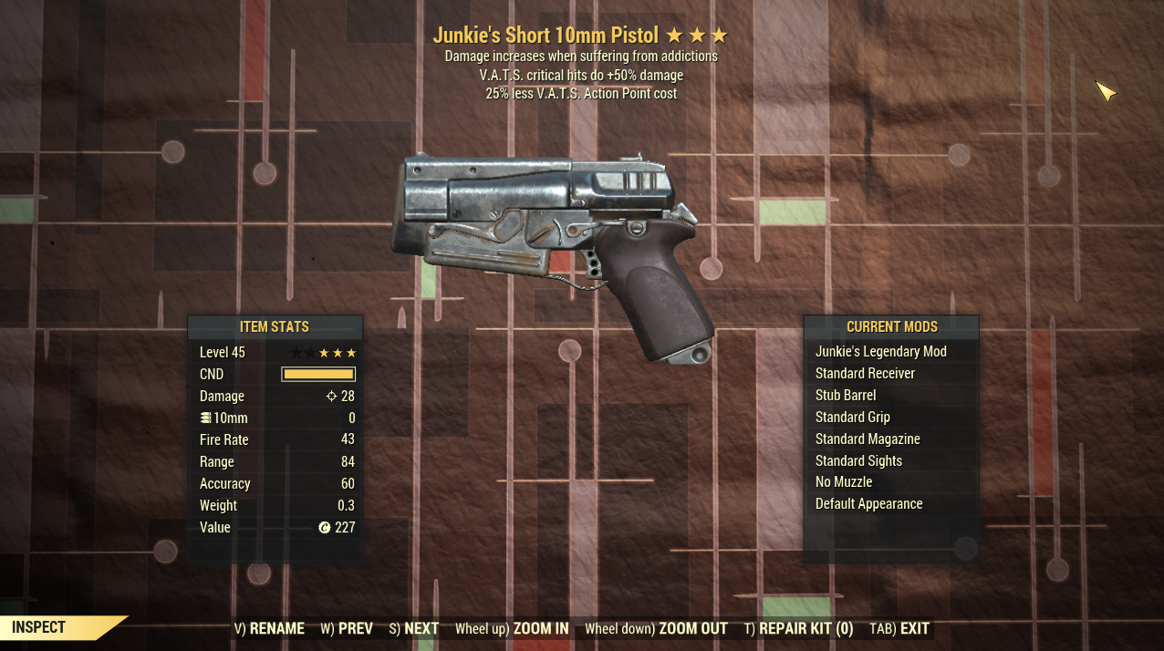 Buy Junkie's VATS Critical Shots 5 in FALLOUT 76 Items - Offer #2419618174