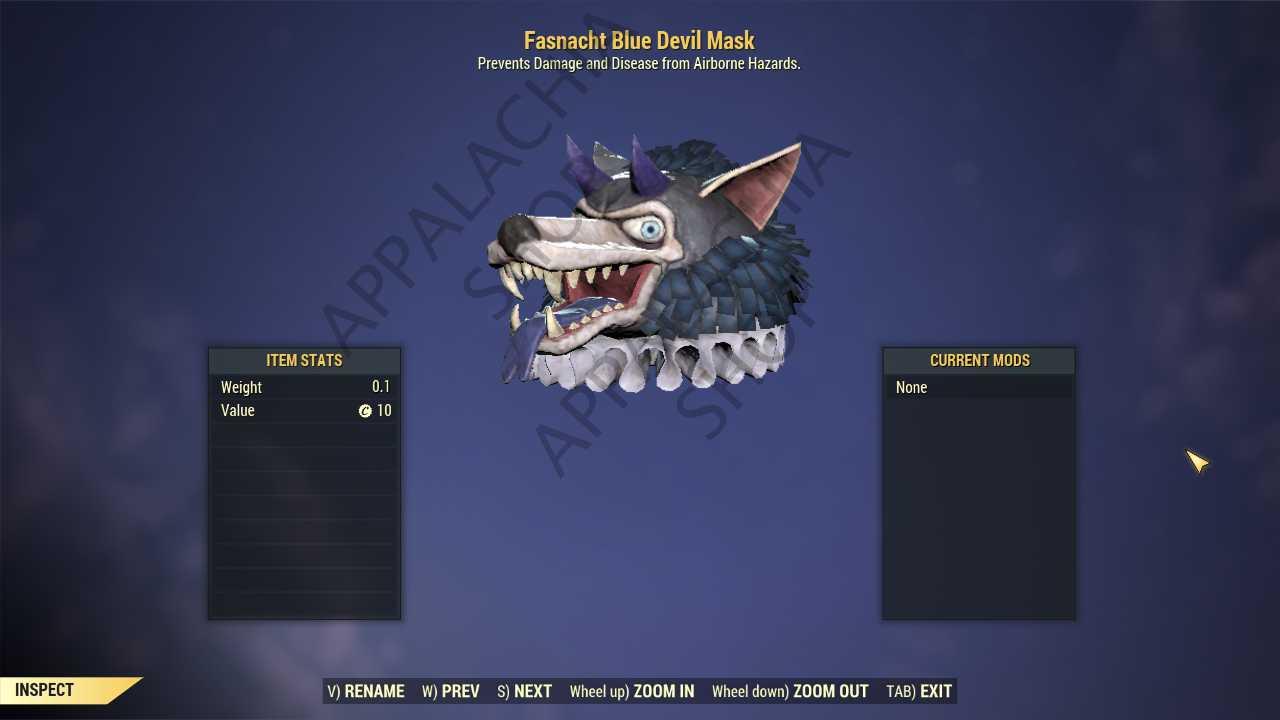 Buy Fasnacht Blue Devil Mask [Fasn in FALLOUT 76 Items - Offer #2526186116