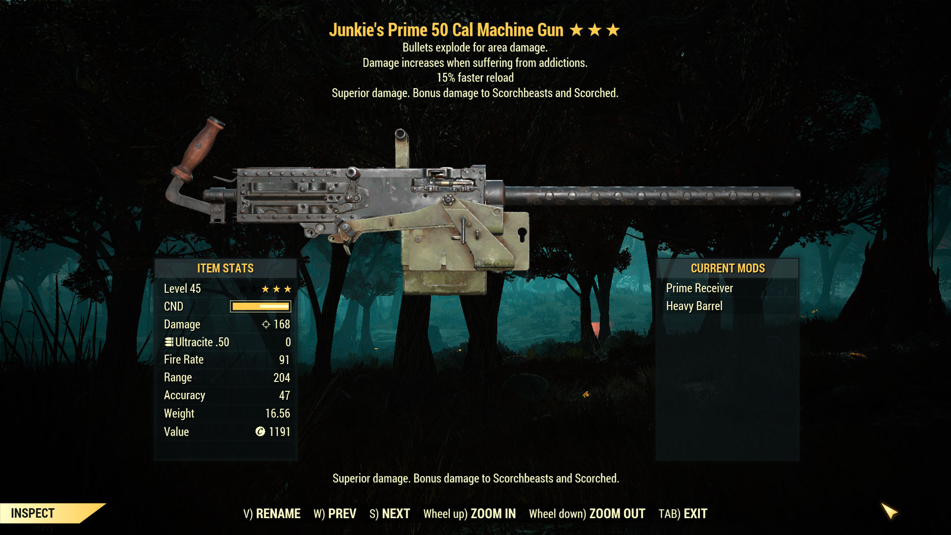 Buy Junkie's Explosive 50 Cal Mach in FALLOUT 76 Items - Offer #255547472