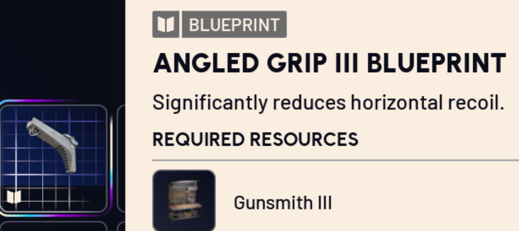 Buy Blueprint - ANGLED GRIP III - in ARC RAIDERS Items - Offer #2533578936