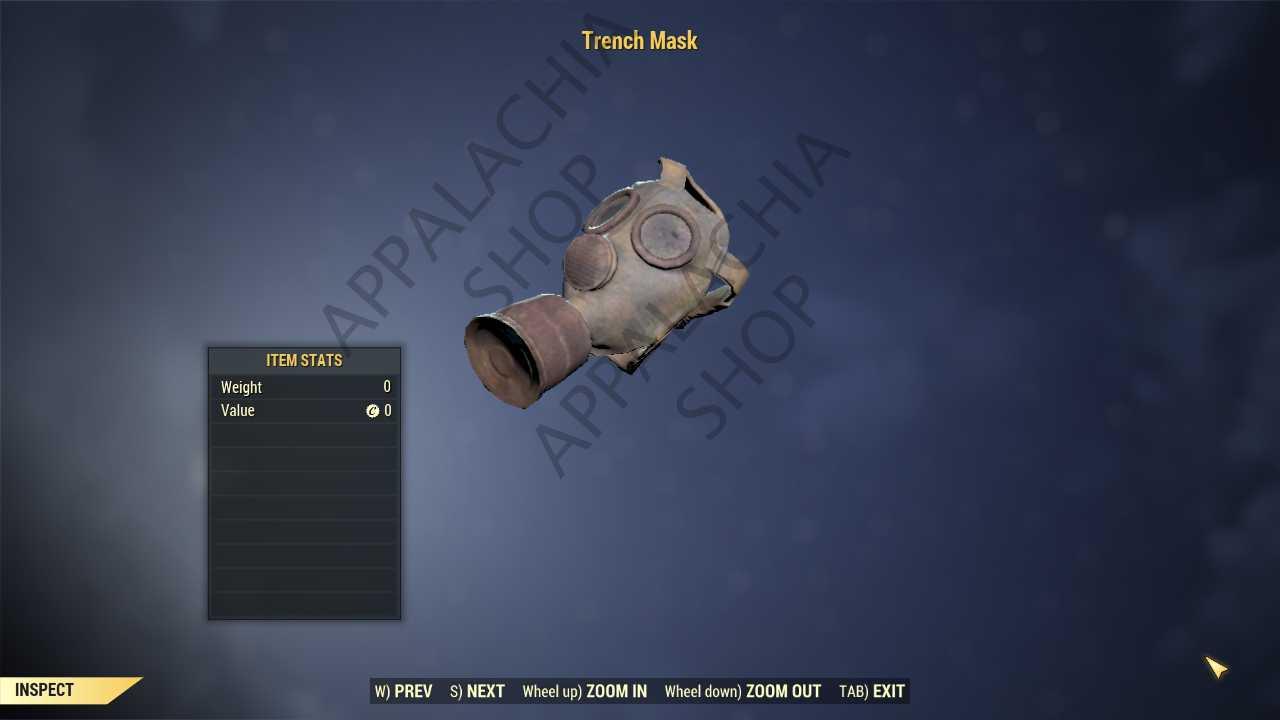 Buy Trench Mask [Collector item][D in FALLOUT 76 Items - Offer #2532492206