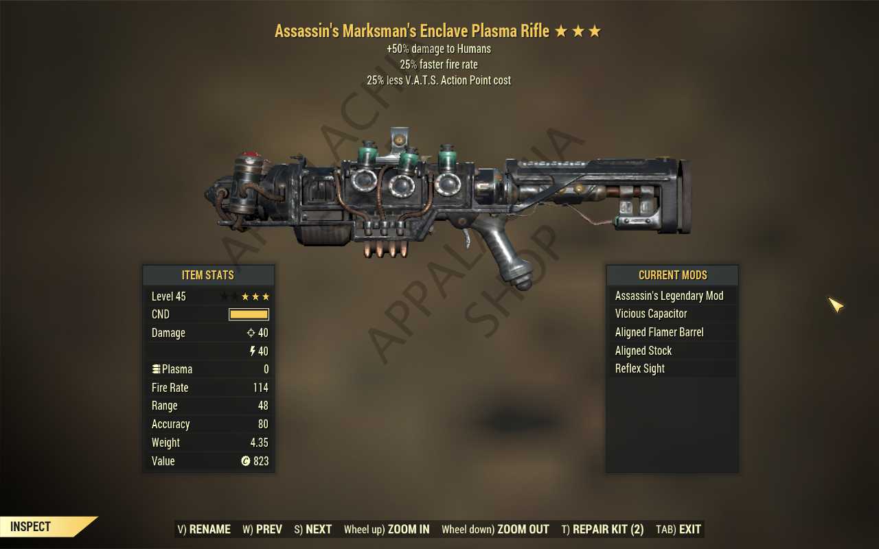 Buy Assassin's Enclave Plasma rifl in FALLOUT 76 Items - Offer #2531449582