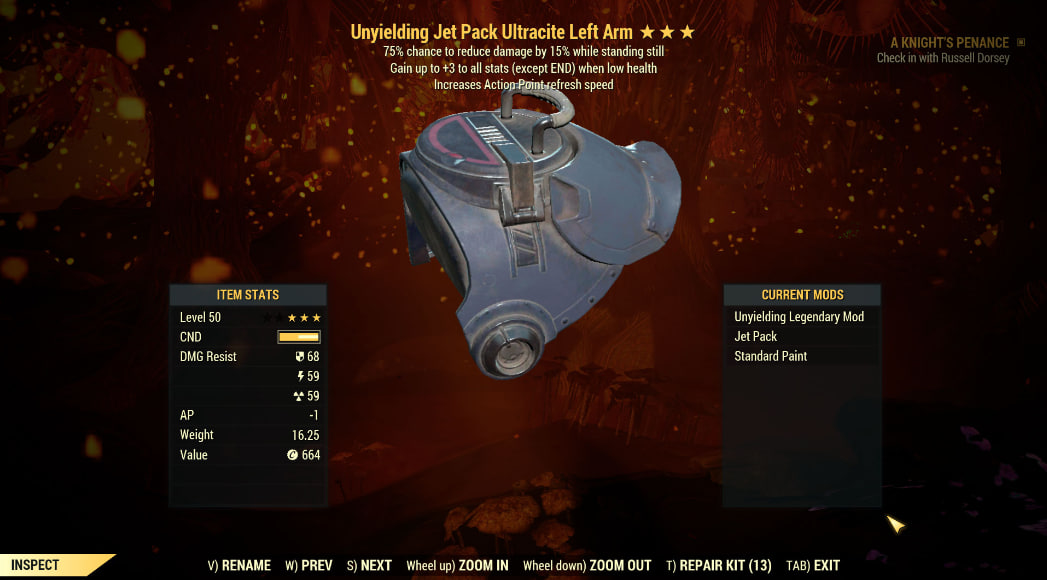 Buy Unyielding Sentinel Ultracite in FALLOUT 76 Items - Offer #2616950003