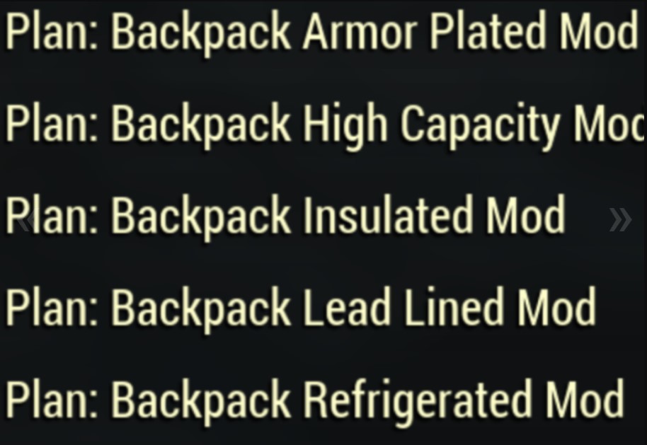 Buy Plan: Backpack Mod [all in one in FALLOUT 76 Items - Offer #2334870696