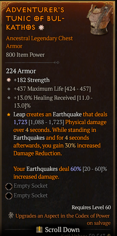 Buy 800 IP Aspect of Bul-Kathos (m in DIABLO 4 Items - Offer #253955433