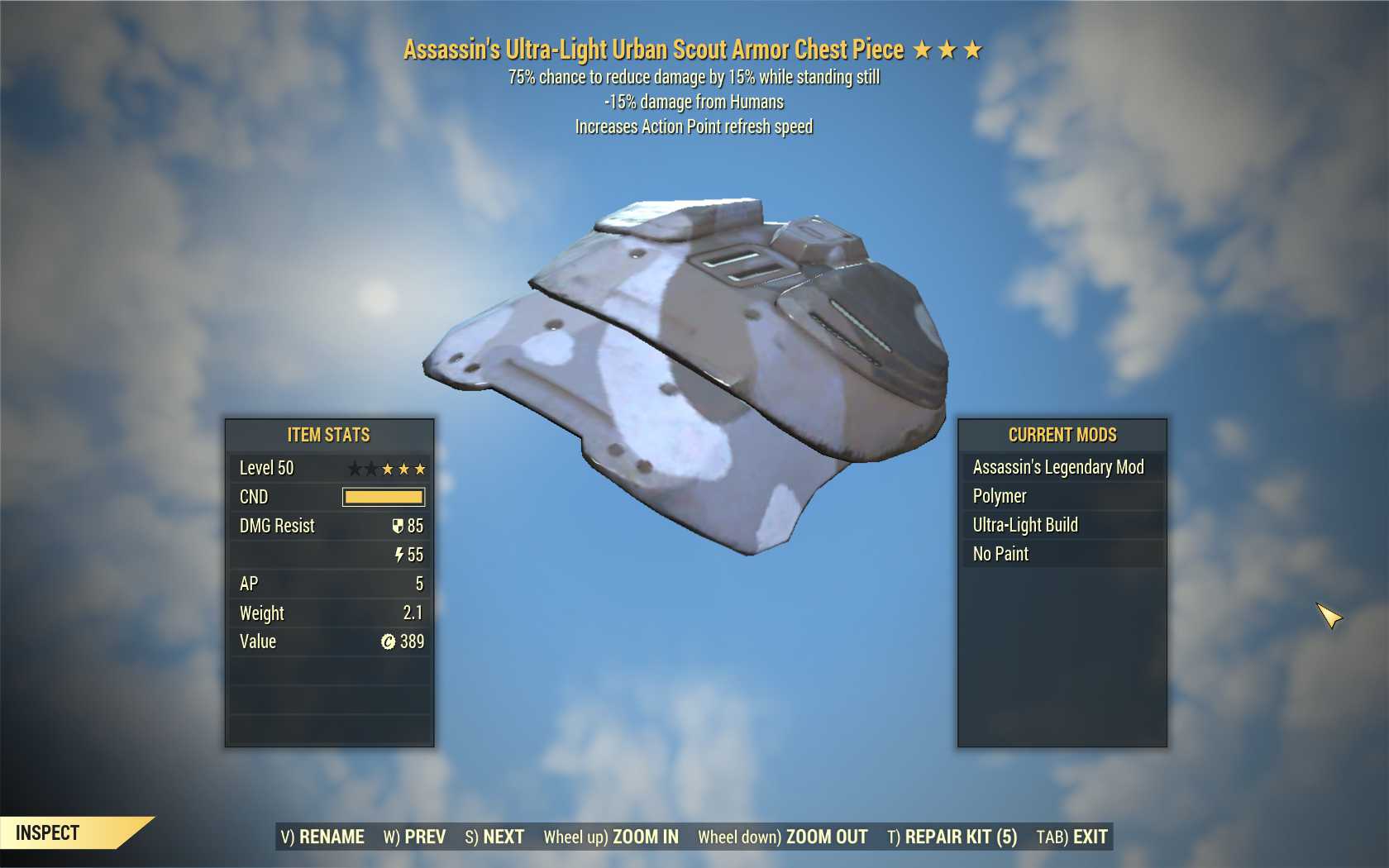 Buy [PVP SET] Assassin's Sentinel in FALLOUT 76 Items - Offer #2529451876