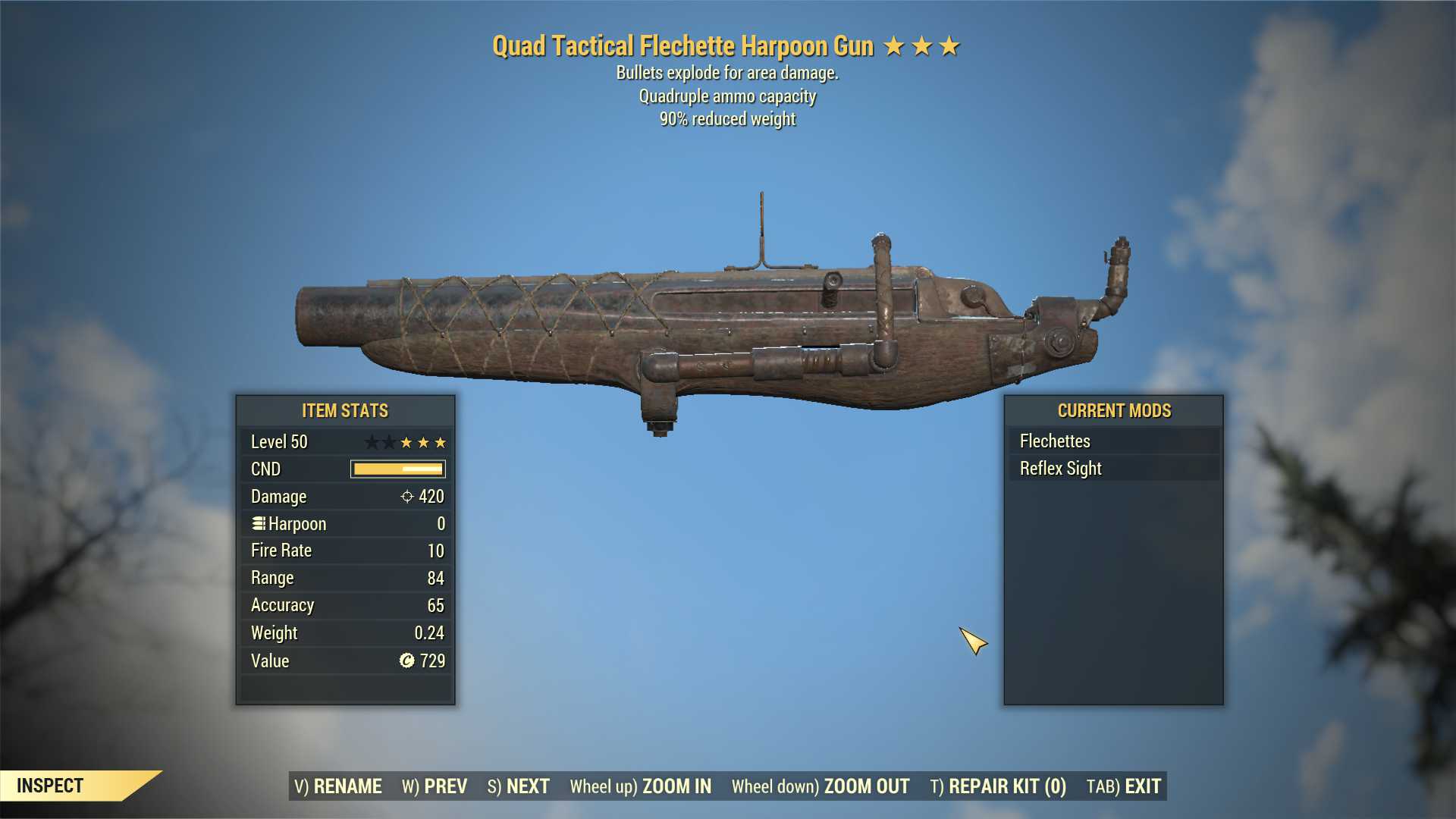 Buy Quad Explosive Harpoon Gun (90 in FALLOUT 76 Items - Offer #2320422203