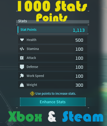 Buy PALWORLD - 1K STATS POINTS - X in PALWORLD Items - Offer #245199594