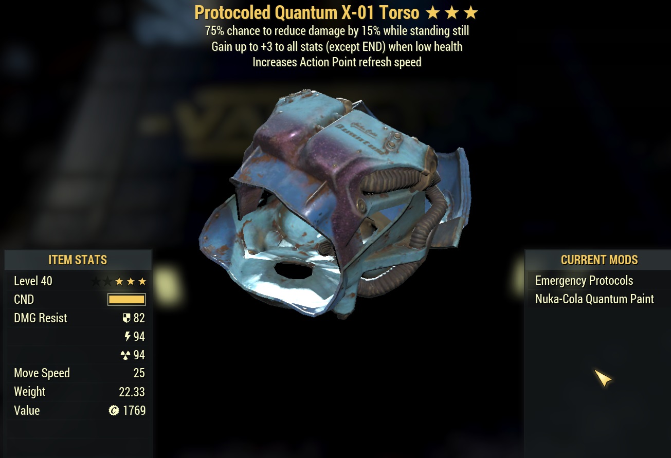 Buy Unyielding Sentinel X-01 Power in FALLOUT 76 Items - Offer #2526045522
