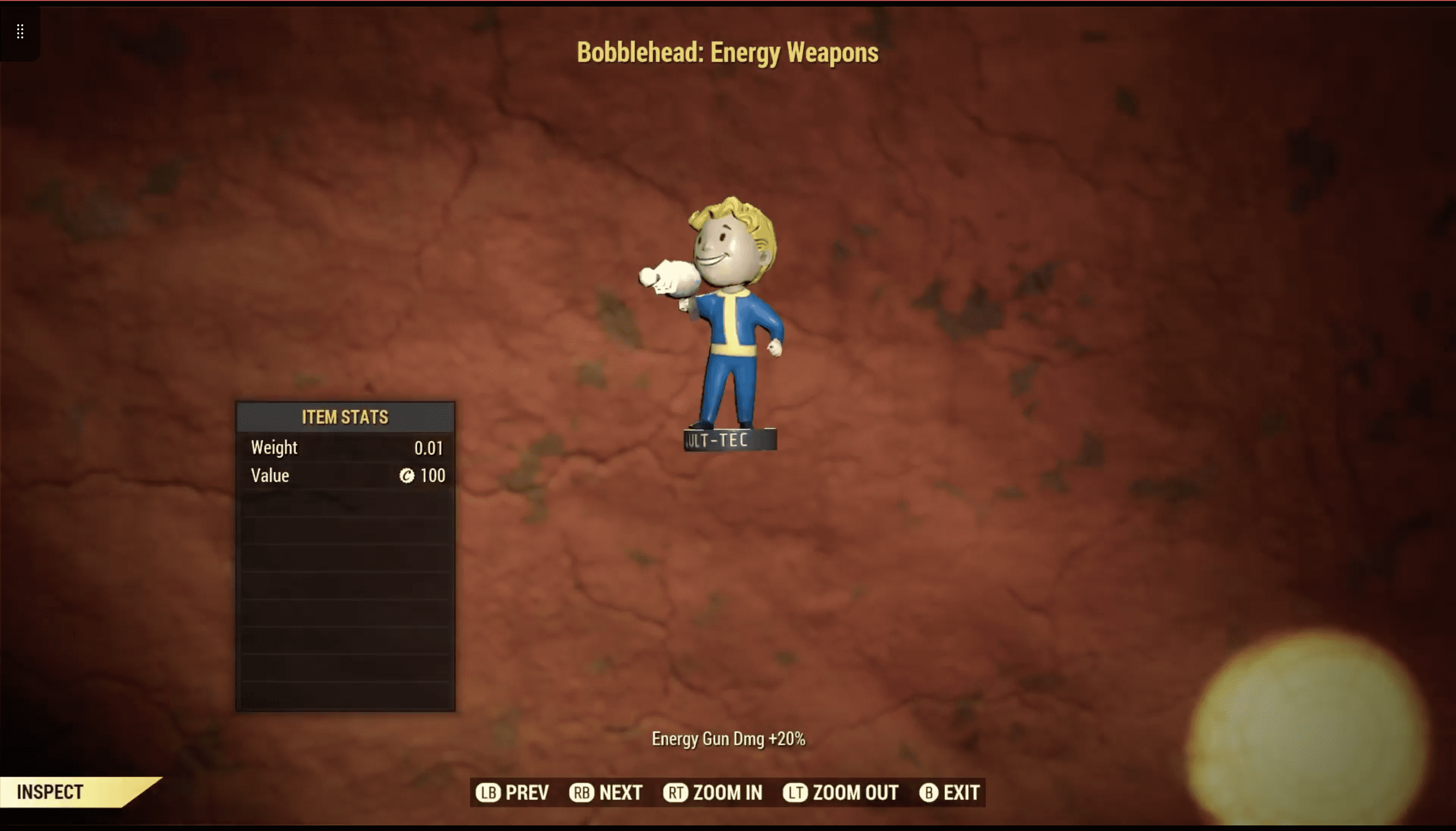 Buy Xbox - Bobblehead: Energy Weap in FALLOUT 76 Items - Offer #259731910