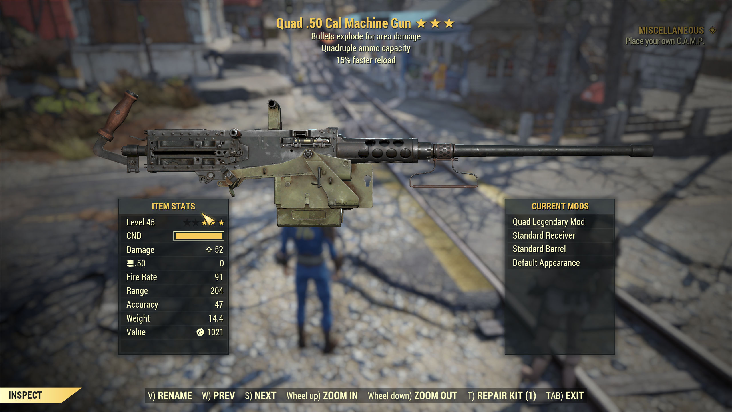Buy Quad Explosive 50 Cal Machine in FALLOUT 76 Items - Offer #2418464049