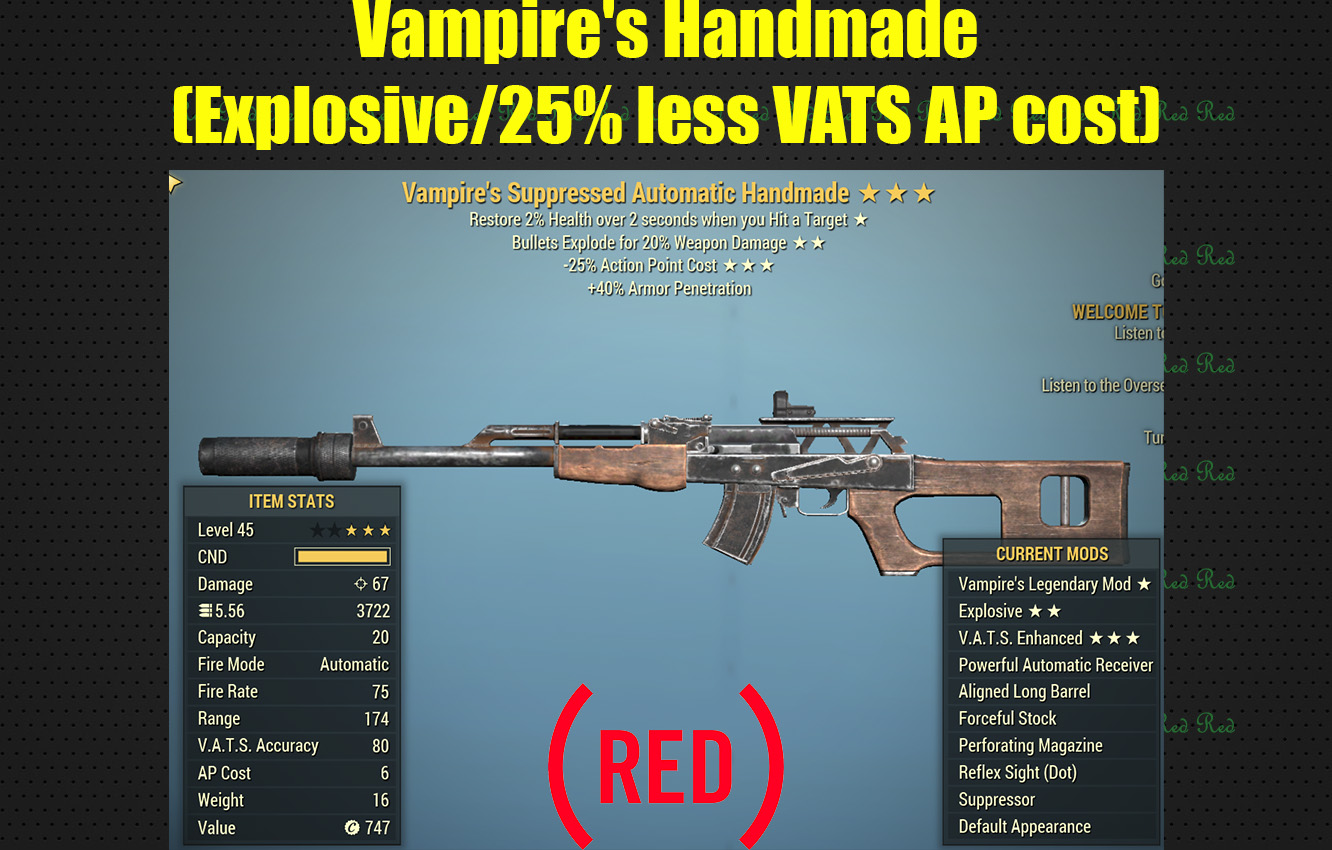 Buy Vampire's Handmade (Explosive/ in FALLOUT 76 Items - Offer #2530477270