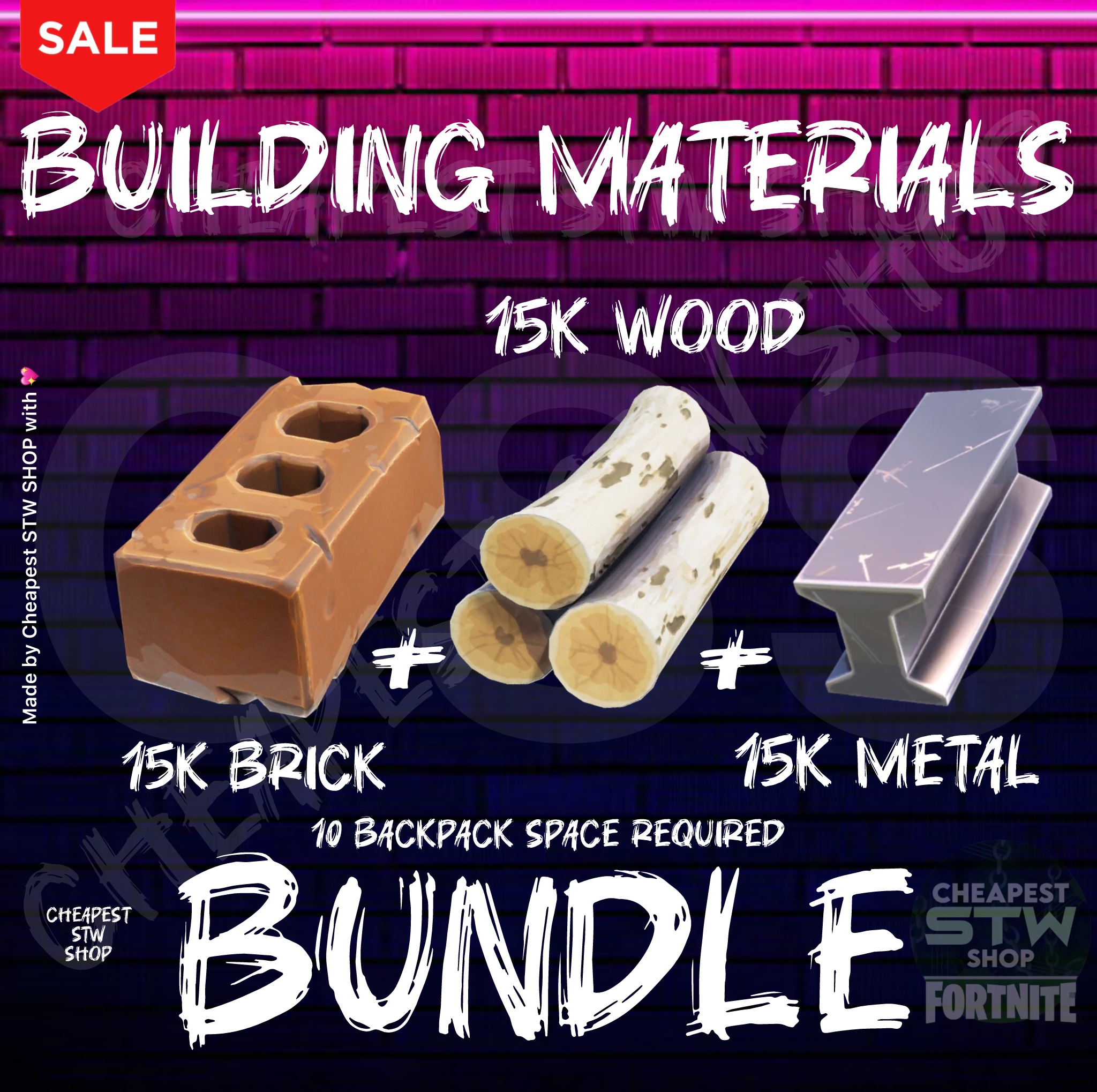 Buy Bundle Building Materials Wood in FORTNITE Items - Offer #2517846147