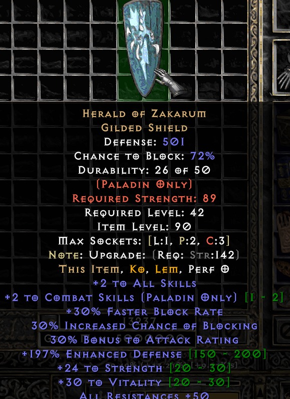 HERALD OF ZAKARUM 2 SKILL 24/30 GOOD ROLL (CLEAN) PD2 SEASON 7 ...