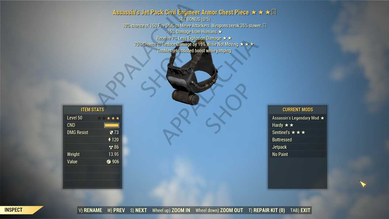 Buy [PVP EXPL SENT]Assassin's Sent in FALLOUT 76 Items - Offer #2526148484