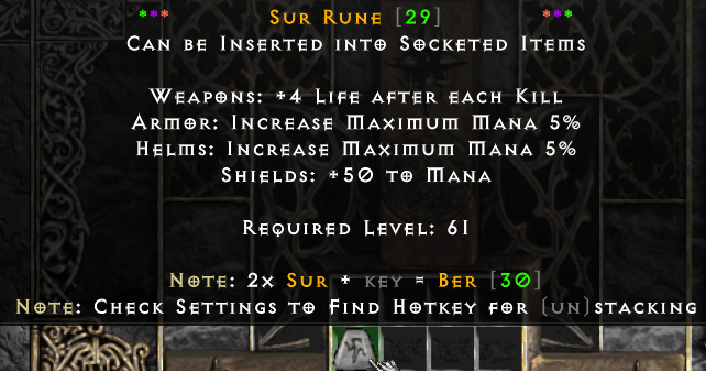Buy Sur Rune #29 - PD2 Season 12 S in PROJECT DIABLO 2 Runes - Offer ...