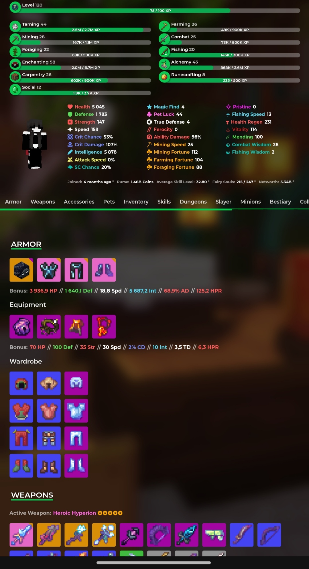 Buy Skyblock rpg profile 5b coins in MINECRAFT: HYPIXEL Profiles ...