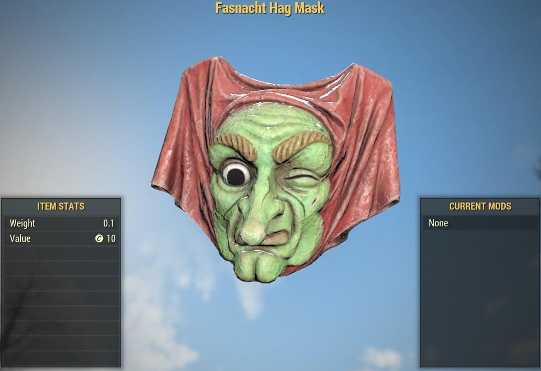 Buy Fasnacht Hag Mask [Outfit] in FALLOUT 76 Items - Offer #253821548