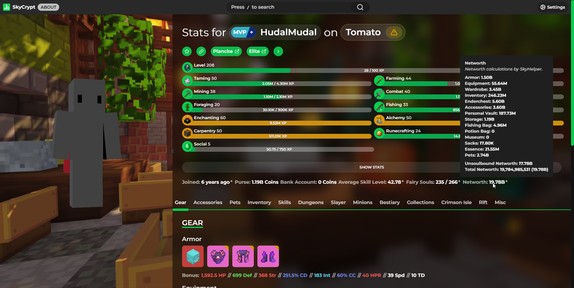 Buy ️ MVP+ RANK | NETWORTH 19 in MINECRAFT: HYPIXEL Accounts - Offer ...