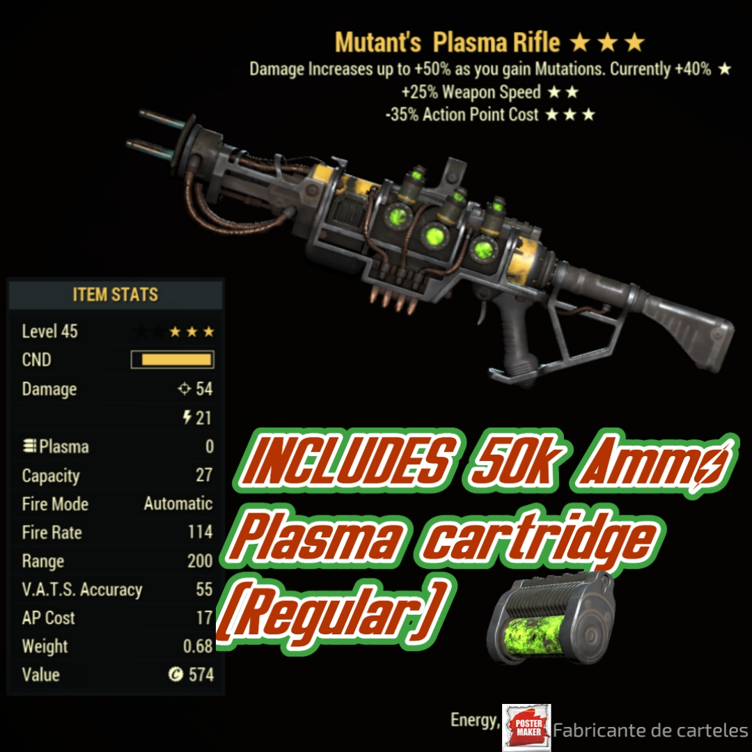 Buy MUTANT'S Plasma Rifle / M2535 in FALLOUT 76 Items - Offer #2529295155