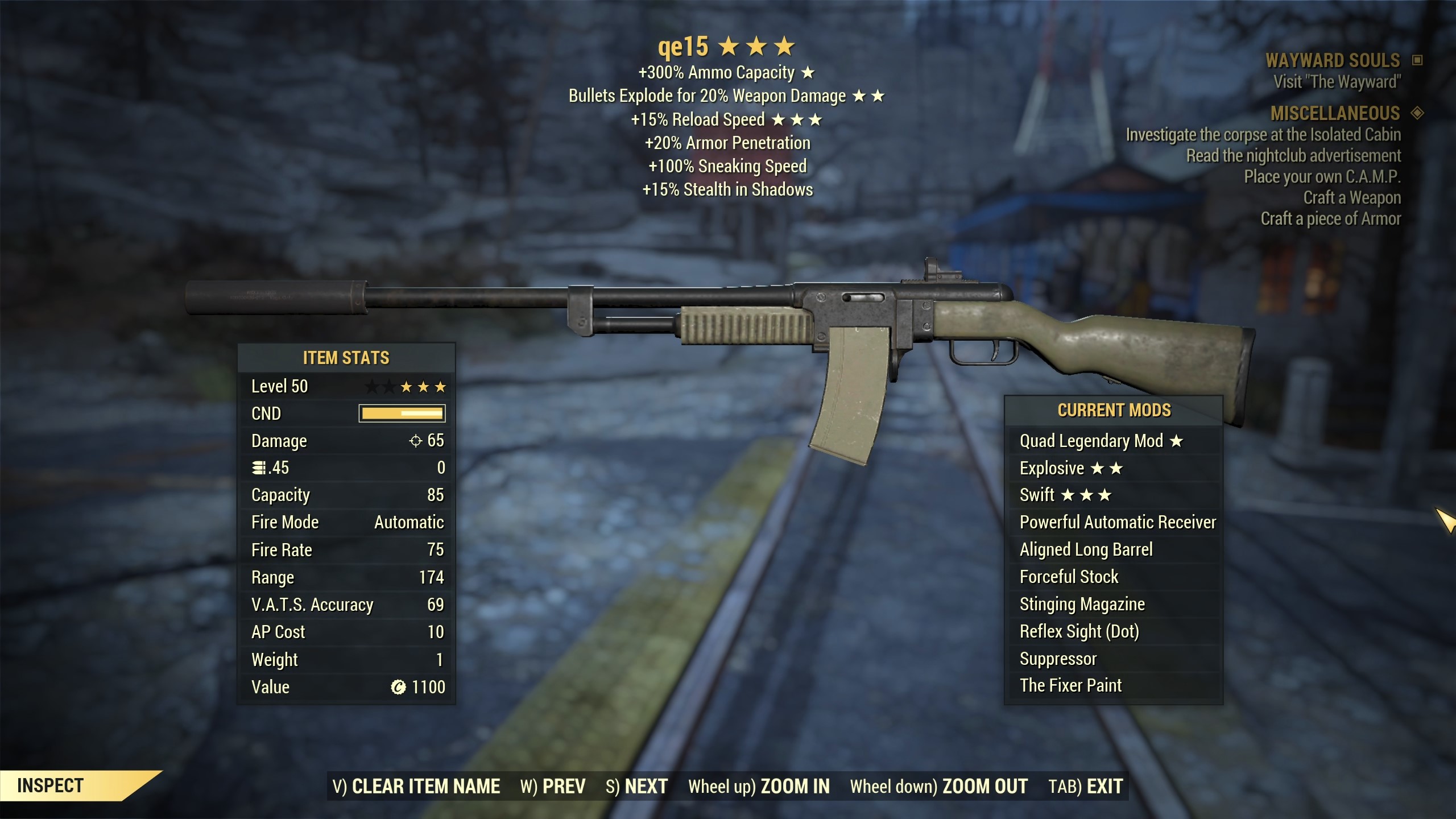 Buy Quad Explosive The Fixer [15% in FALLOUT 76 Items - Offer #2529345469