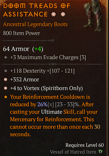 Buy 2 GA BOOTS GA ARMOR GA +4 VORT in DIABLO 4 Items - Offer #2428566740