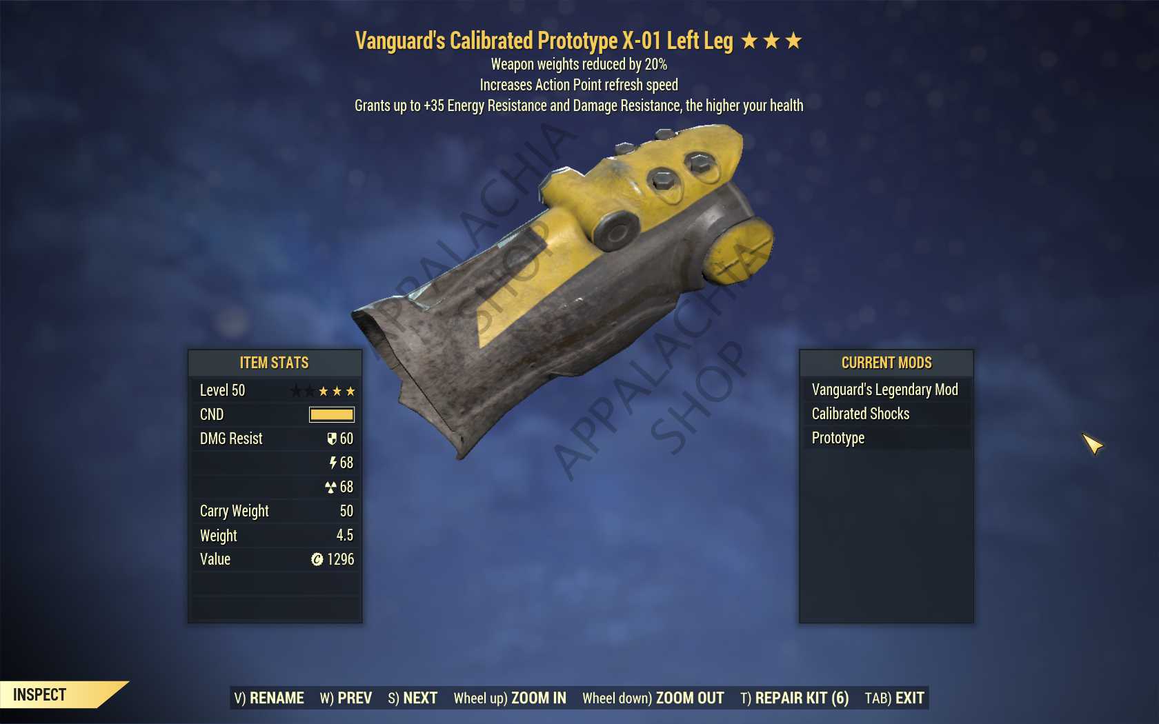 Buy Vanguard's Weapon weight X-01 in FALLOUT 76 Items - Offer #2529424126