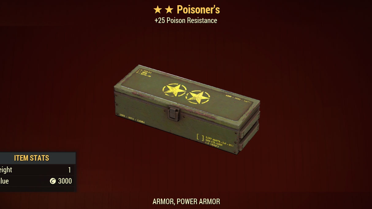 Buy Poisoner's Legendary Mod (+25 in FALLOUT 76 Items - Offer #258183736