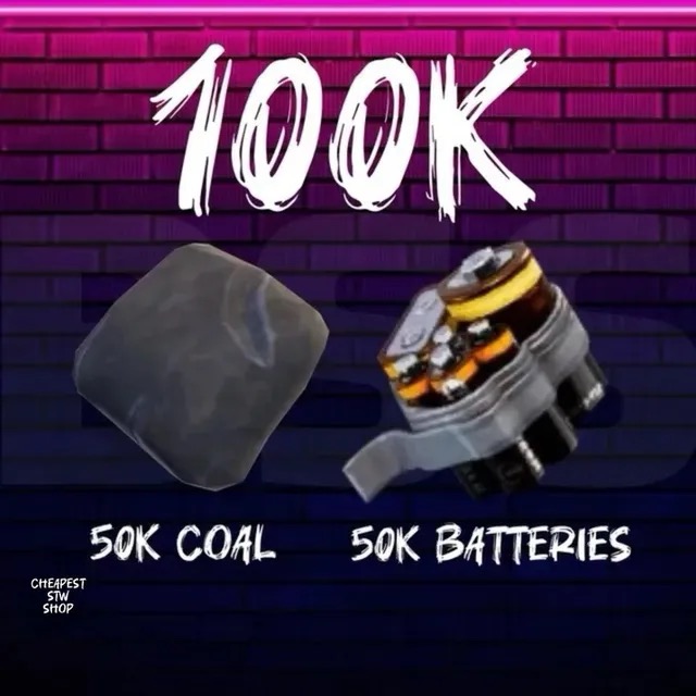 Buy Fortnite STW 100k Coal + Batte in FORTNITE Items - Offer #2517818012