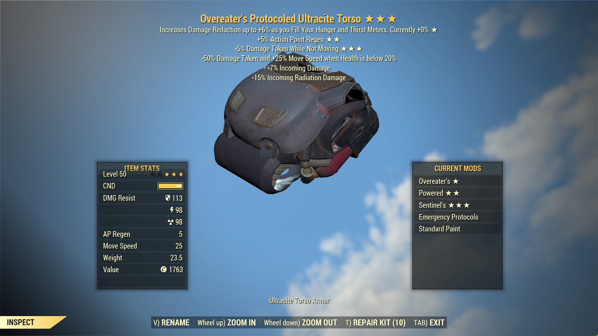 Buy Overeater's Sentinel Ultracite in FALLOUT 76 Items - Offer #2536466371