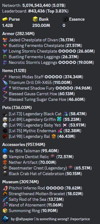 Buy 5B Island in MINECRAFT: HYPIXEL Accounts - Offer #249289976