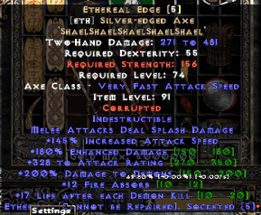 Buy PD2 Season 6 ** Ethereal Edge in PROJECT DIABLO 2 Items - Offer ...