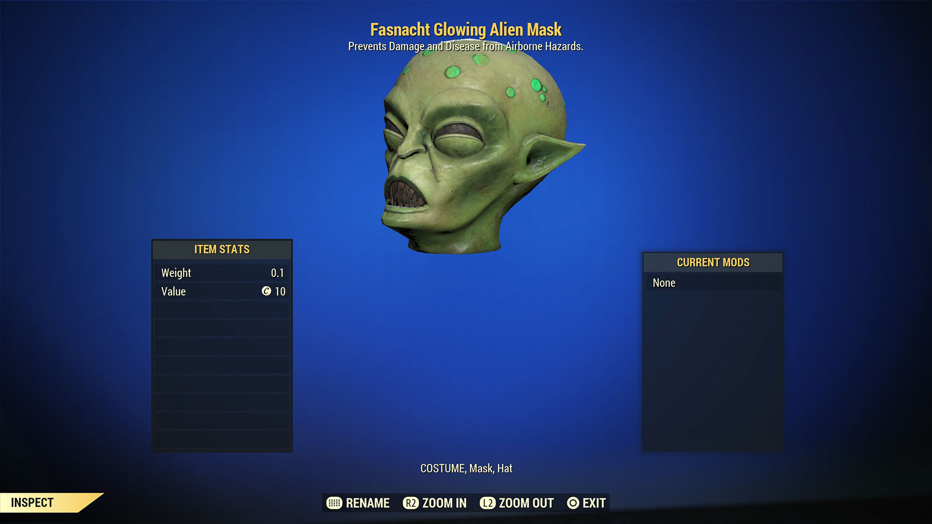 Buy Fasnacht Glowing Alien Mask in FALLOUT 76 Items - Offer #2526418839