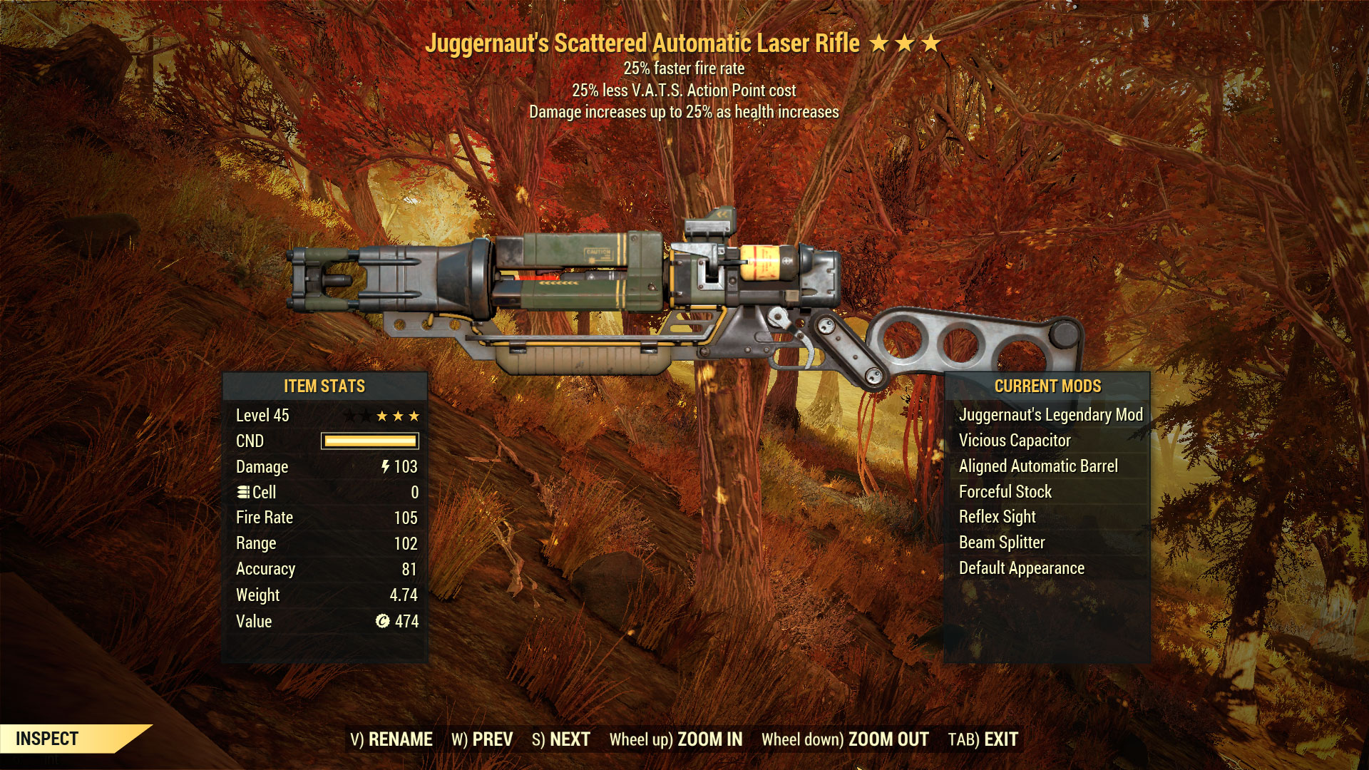 Buy Juggernaut's Laser Rifle (25% in FALLOUT 76 Items - Offer #2436018569