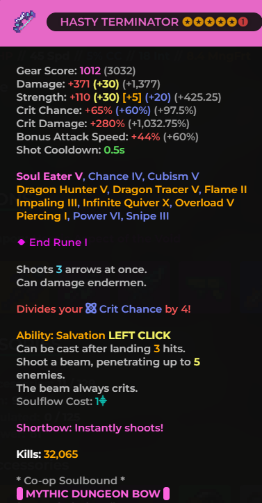 Buy ⚡[PROFILE] MAX TERMINATOR | in MINECRAFT: HYPIXEL Items - Offer #2424927657